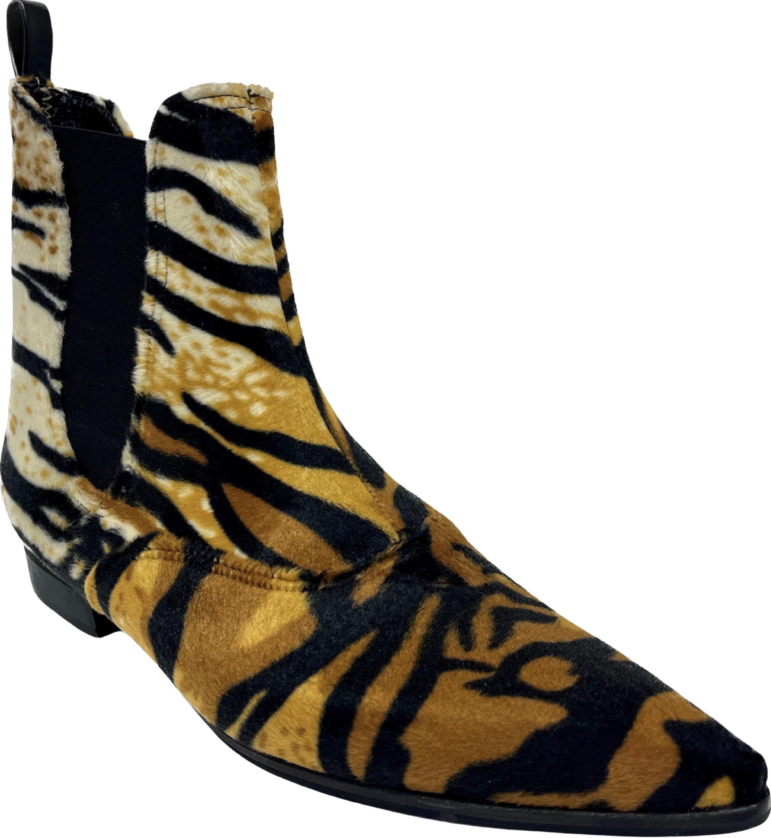 Charlie - Chelsea Winklepicker Boot in Tiger Animal Print - Etsy
