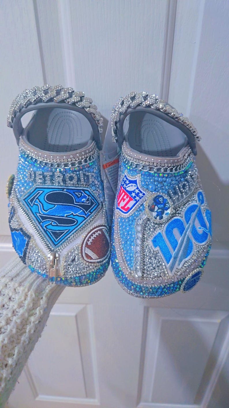 Custom Football Crocs - Etsy