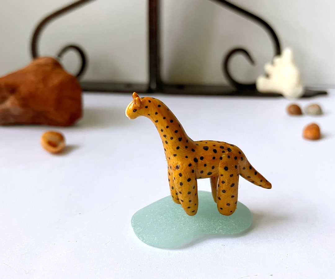 Dinosaur Miniature Figurine, Clay Animal - Etsy