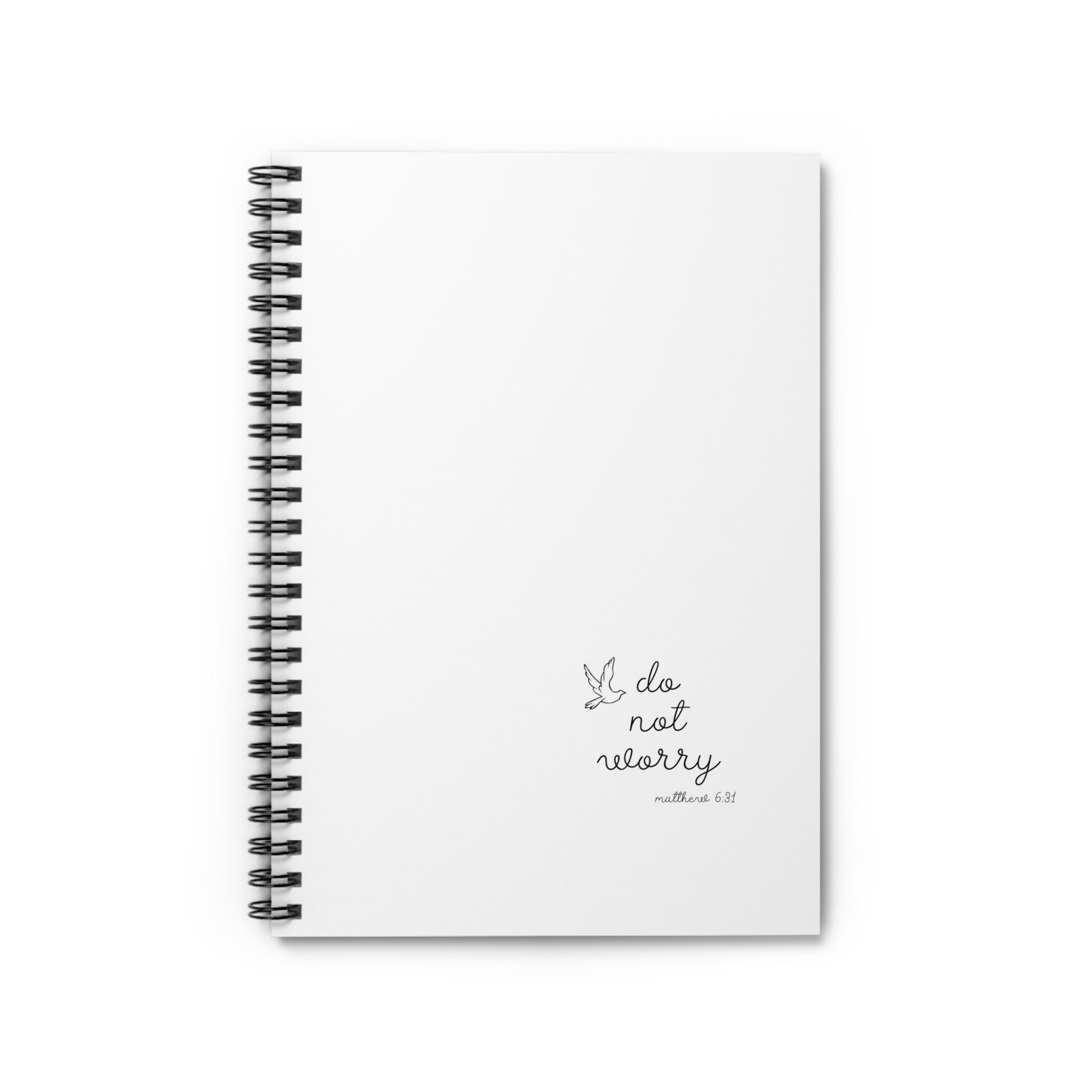 Do Not Worry Bible Verse Notebook Spiral Notebook Ruled Line Scripture ...