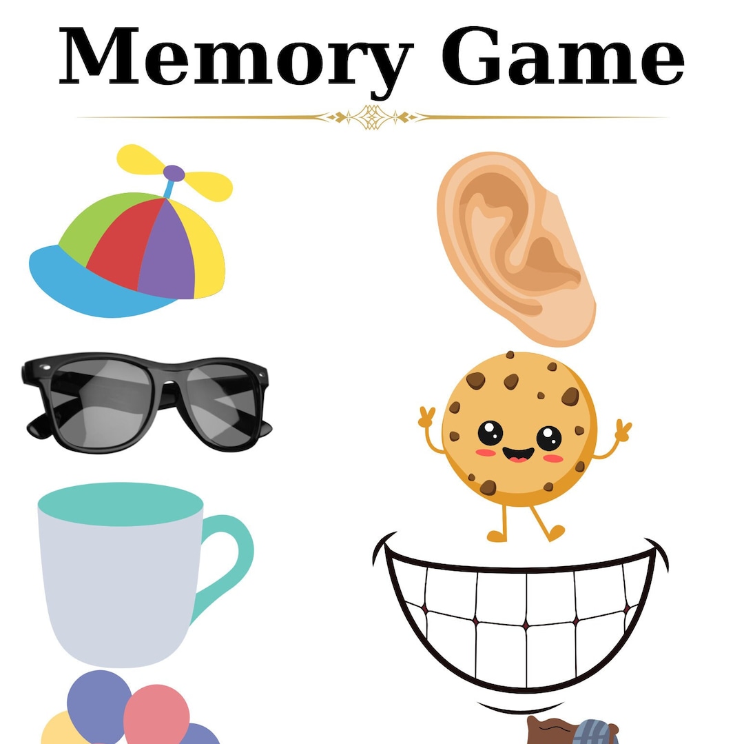 Easy Memory Game for Elementary Students - Etsy