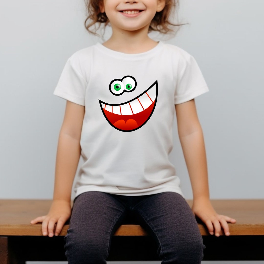 Smiley Shirt With Crazy Eyes - Fun Matching Tee for Family - Custom ...