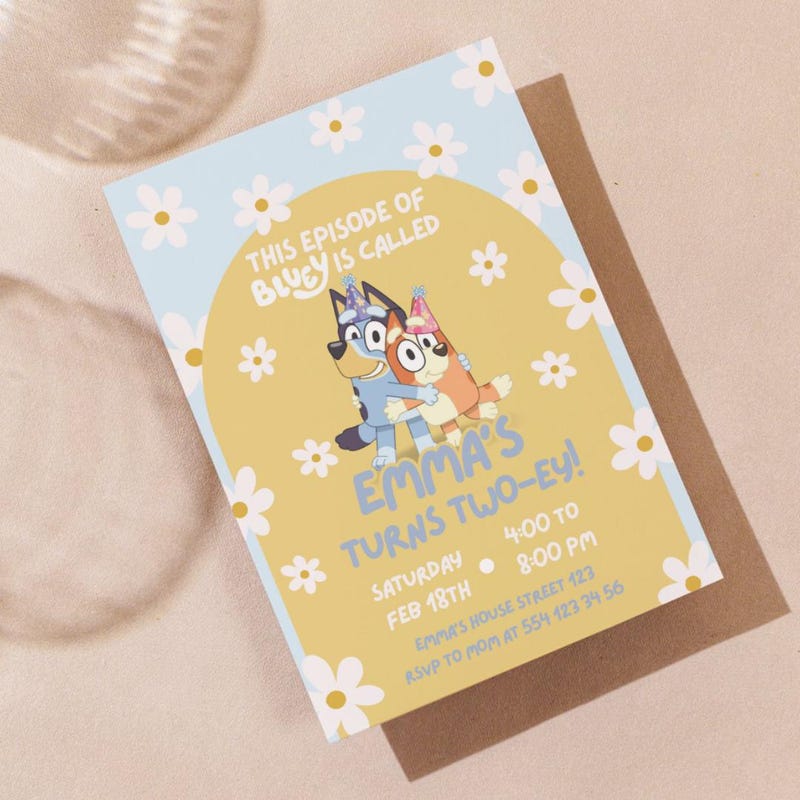 Bluey Invitation - Etsy