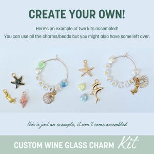 Build Your Own Custom Wine Charm Kit, Customizable Wine Glass Charms ...