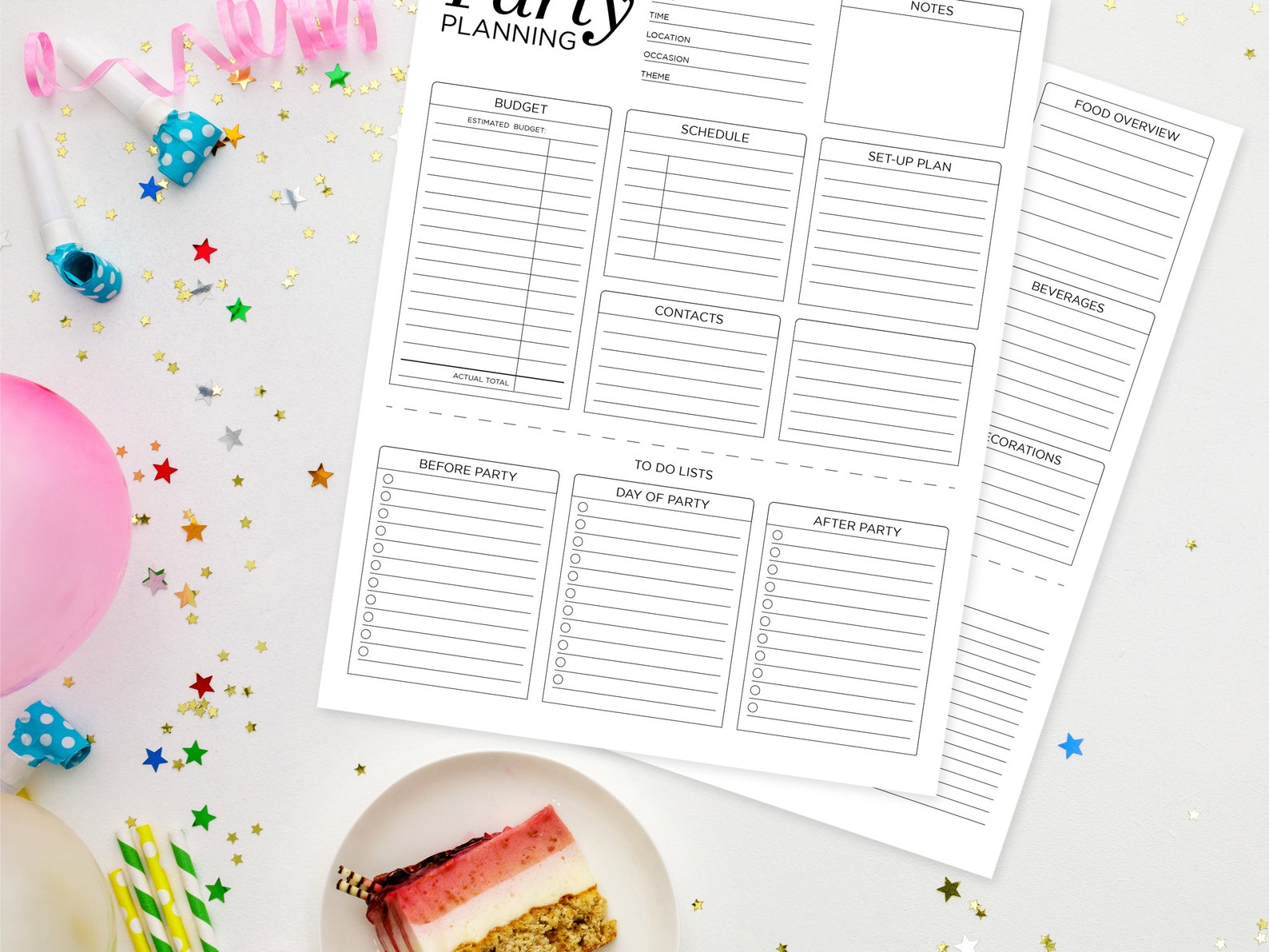 Party Planning Checklist: Printable Event Planner (PDF) - Etsy