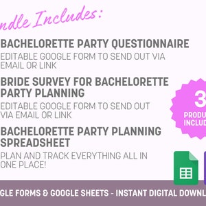 Ultimate Bachelorette Bash Organizer: Google Sheets & Forms, Bride ...