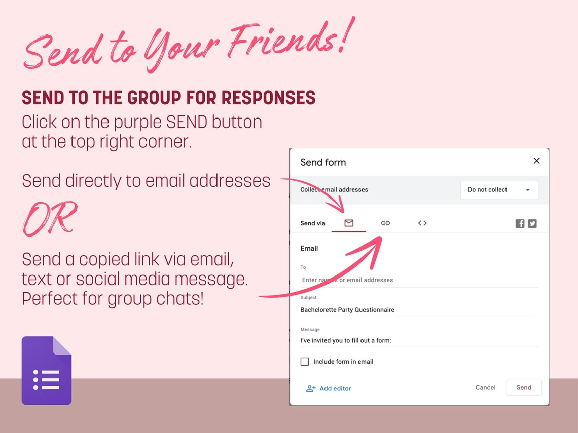 Editable Bachelorette Party Planning Questionnaire: Google Form ...