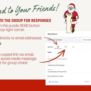 Editable Secret Santa Questionnaire, White Elephant Gift Exchange, Gift ...