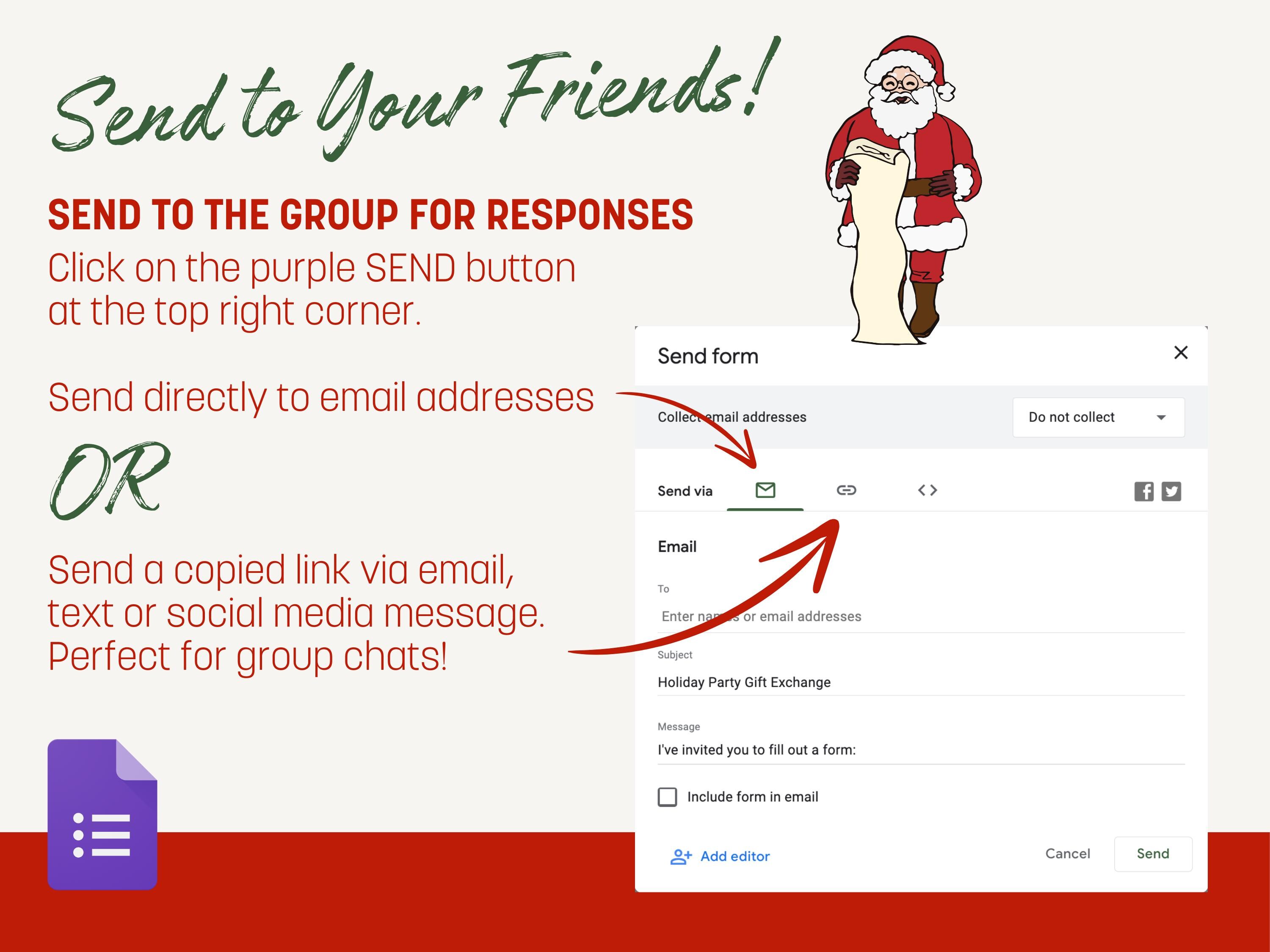 Editable Secret Santa Questionnaire, White Elephant Gift Exchange, Gift ...