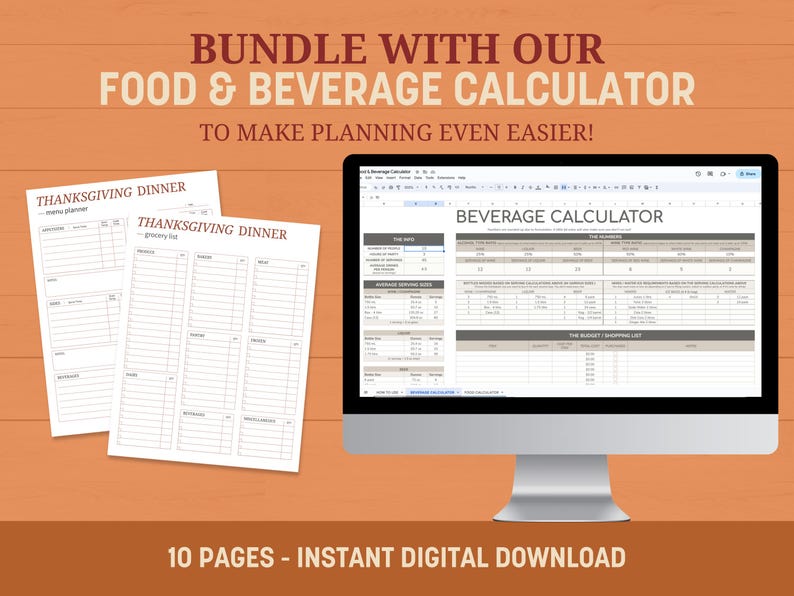 Thanksgiving Dinner Planning, Thanksgiving Printable Checklist, Holiday ...