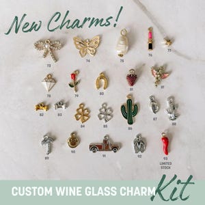 Build Your Own Custom Wine Charm Kit, Customizable Wine Glass Charms ...