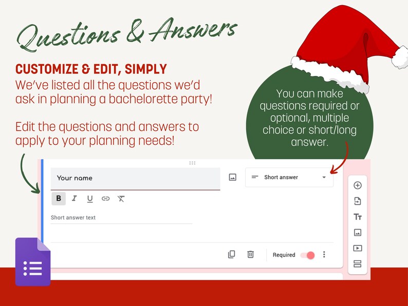 Editable Secret Santa Questionnaire, White Elephant Gift Exchange, Gift ...