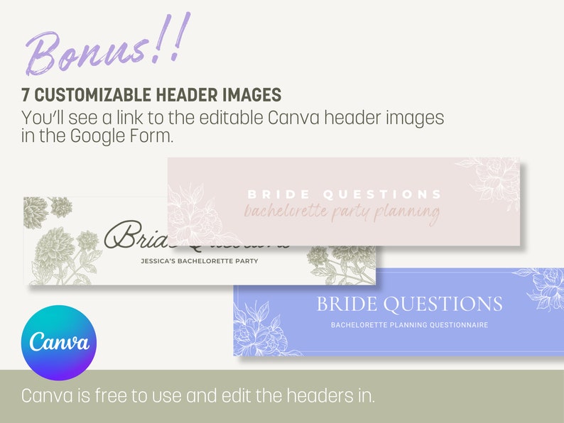 Bride Survey for Bachelorette Party Planning, Bridesmaid Party Survey ...