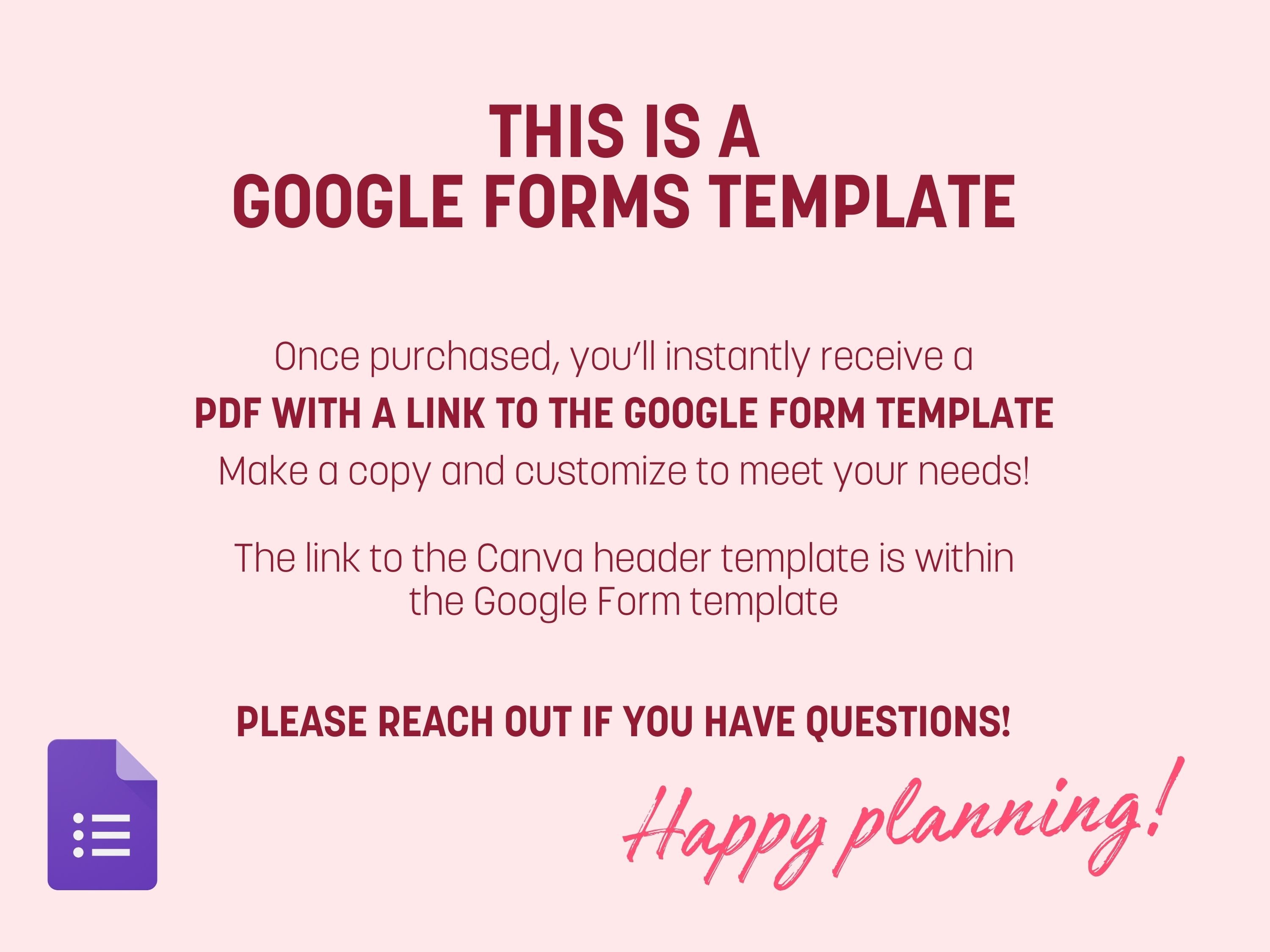 Editable Bachelorette Party Planning Questionnaire: Google Form ...