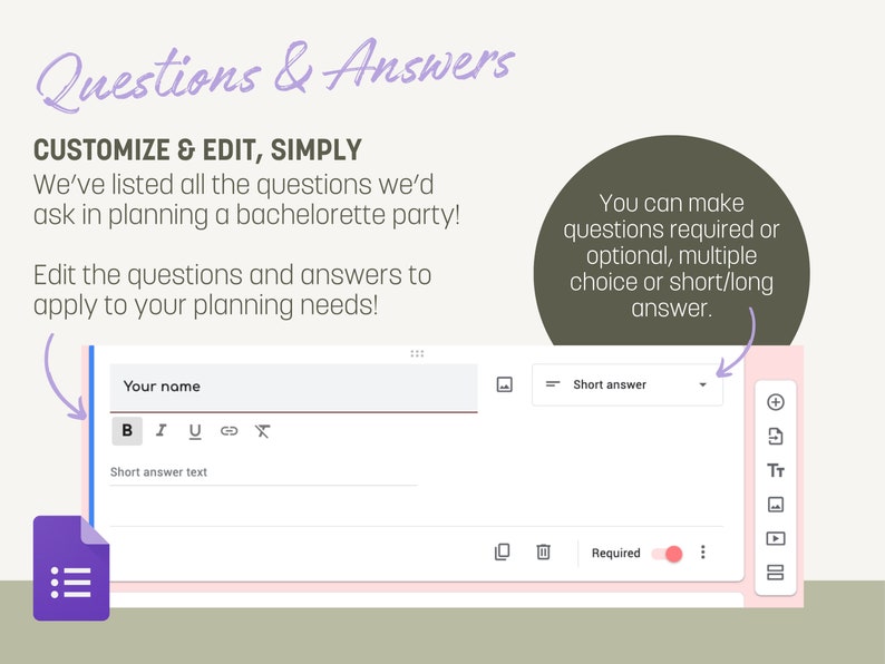 Bride Survey for Bachelorette Party Planning, Bridesmaid Party Survey ...