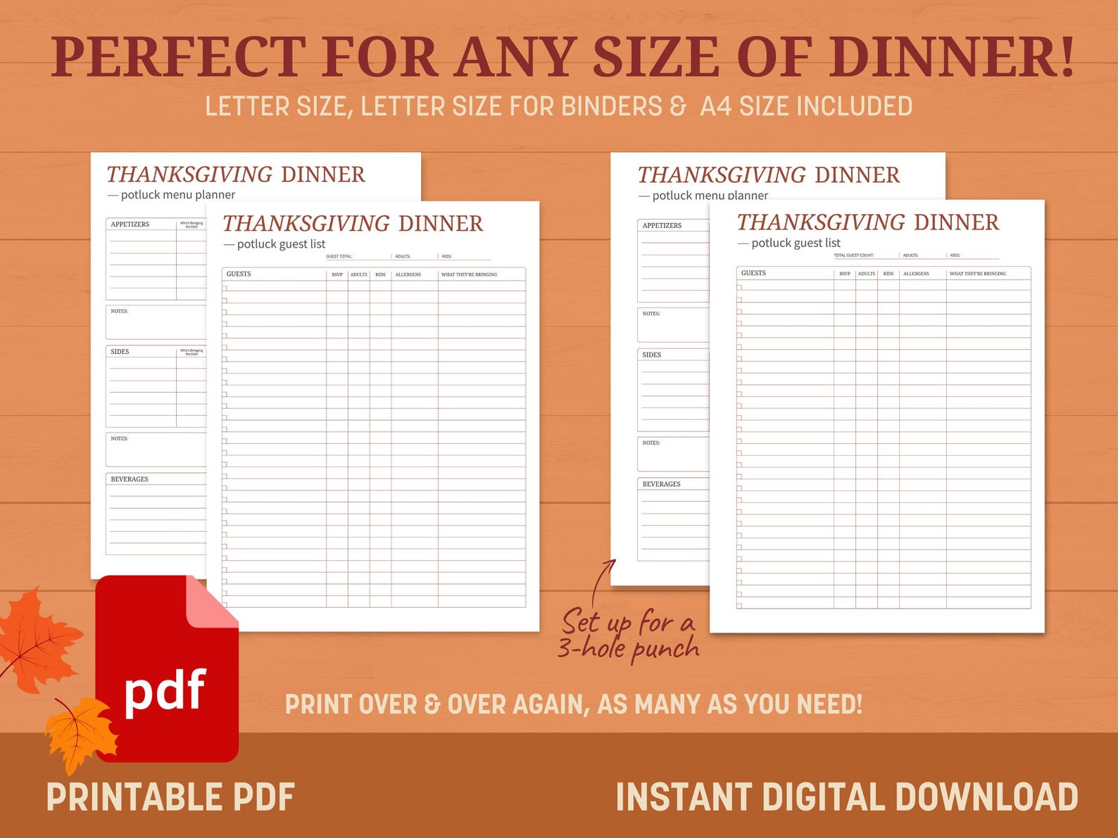 Thanksgiving Dinner Planning, Thanksgiving Printable Checklist, Holiday ...
