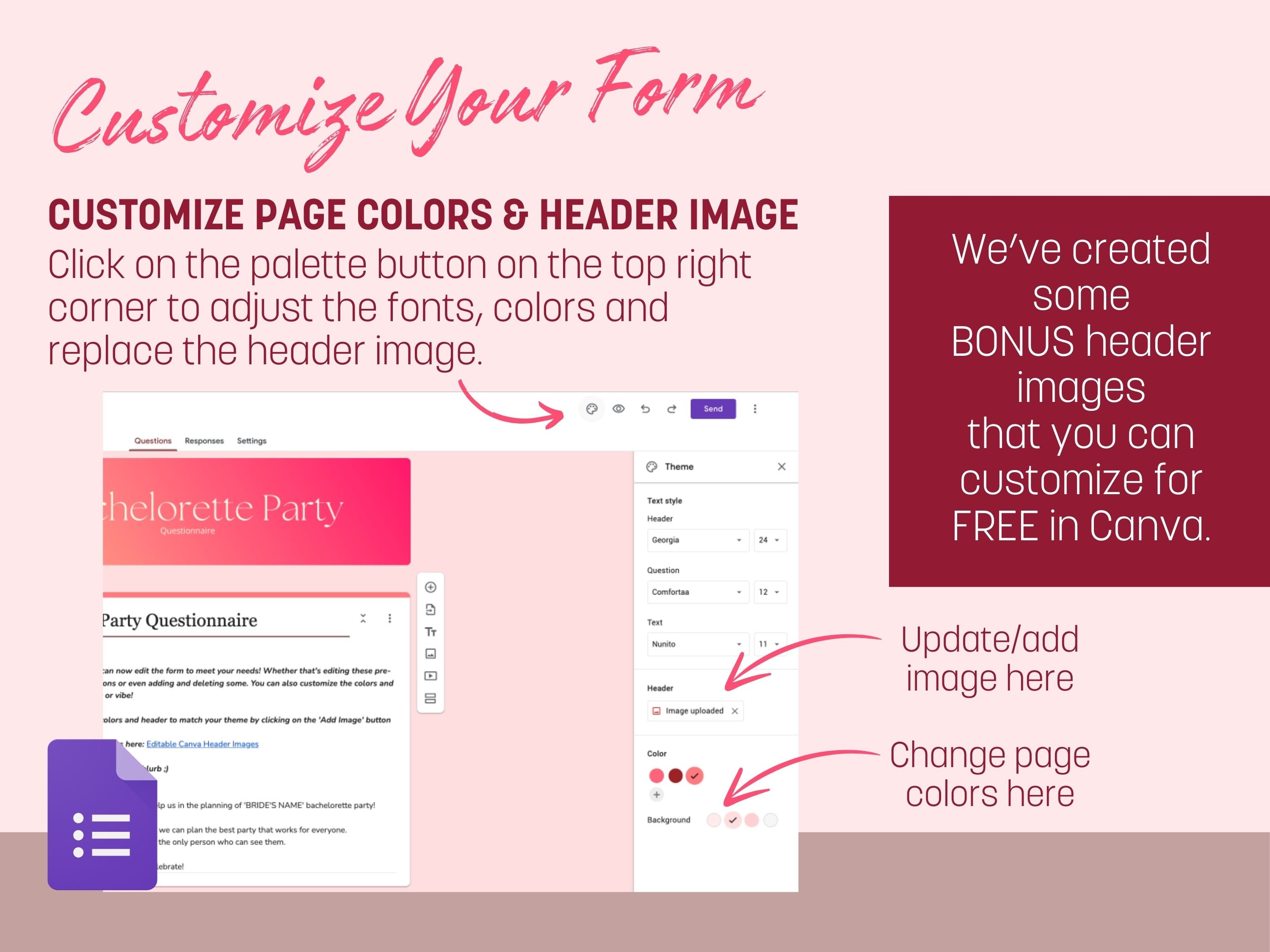 Editable Bachelorette Party Planning Questionnaire: Google Form ...