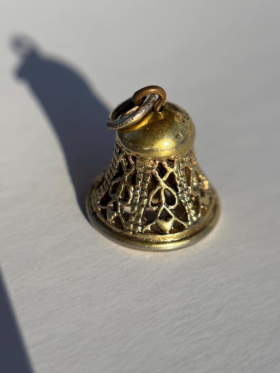Vintage Sterling Filigree Bell Charm/pendant - Etsy