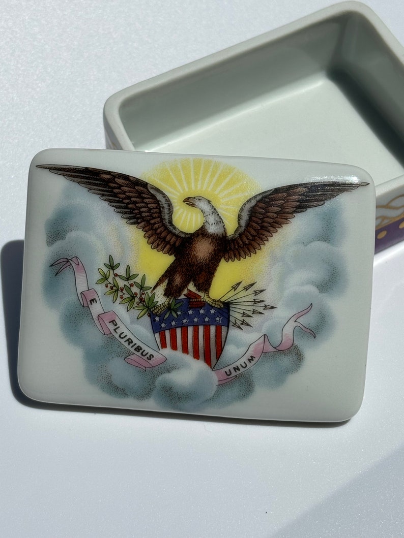 Vintage Limoges Eagle Jewelry Box - Etsy
