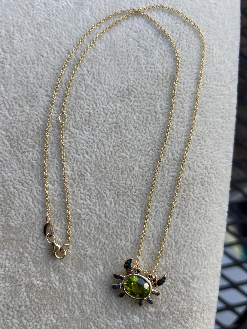 Vintage Effy Effy 14K Diamond Crab Pendant Necklace - Etsy