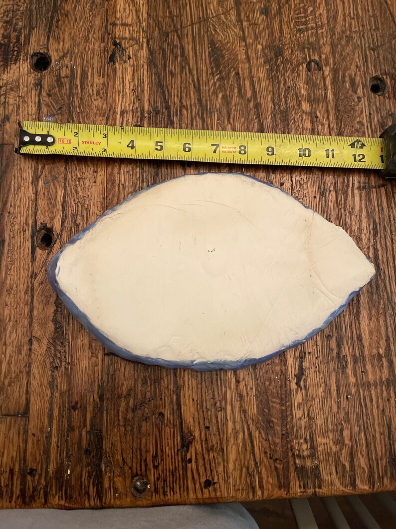 Hand Built Pottery Football in Blue - Etsy