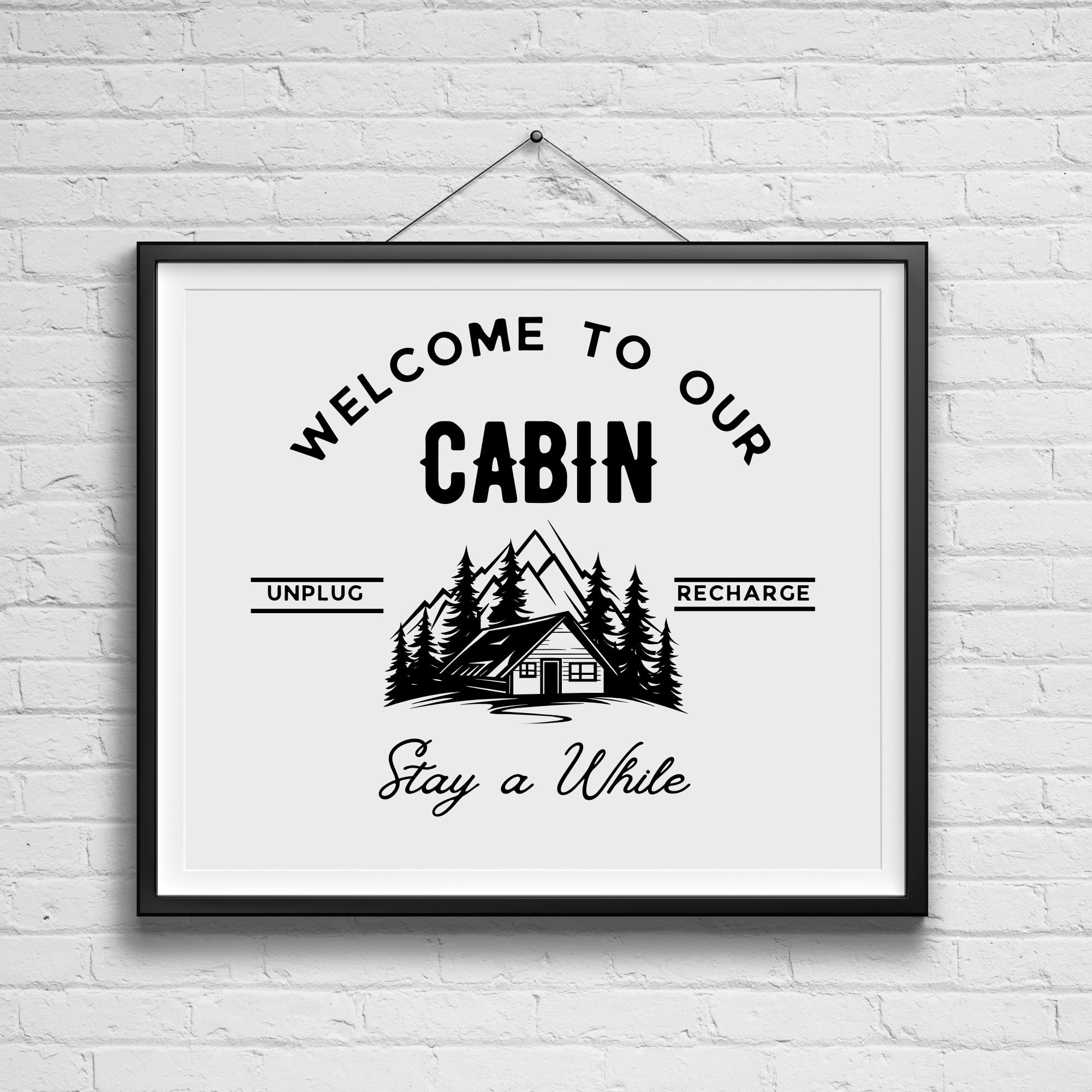 Welcome to Our Cabin Svg, Cabin Svg, Lake Svg, Cabin Sign, Digital ...