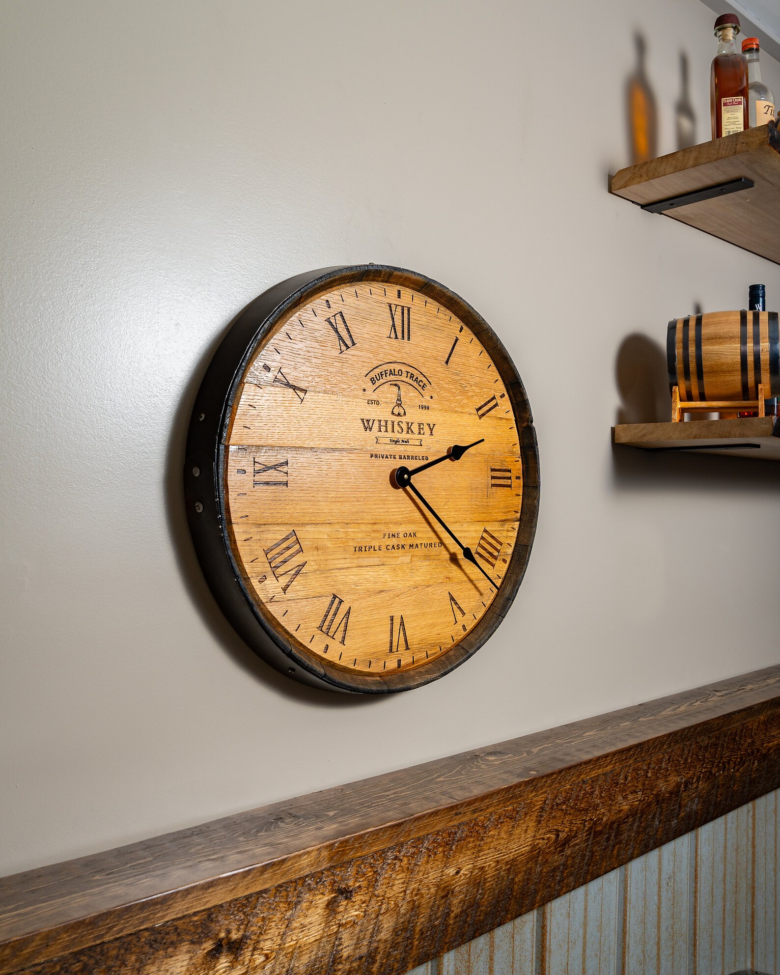 Custom Solid Oak Clock | Simple Wooden Wall Clocks | Wall Decor for ...