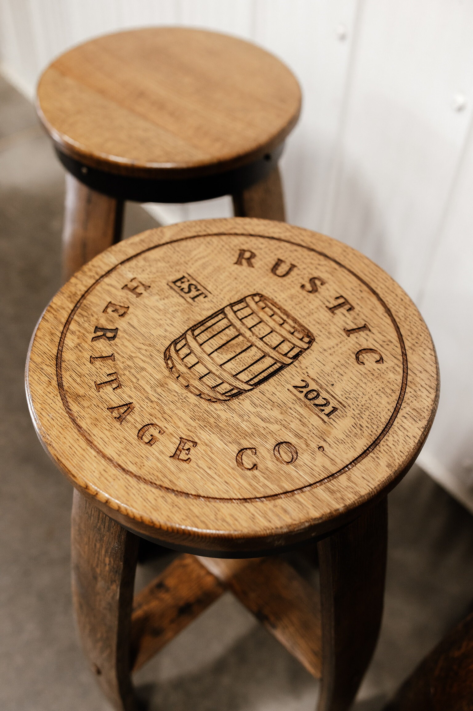 Rackhouse Bar Stool Wood Pub Stool Rustic Stool Authentic Barrel Stave ...