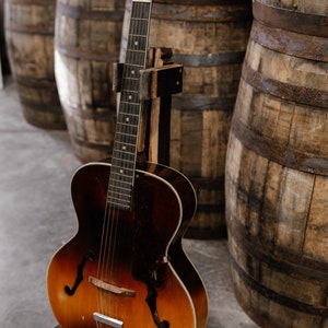 Rustic Oak Guitar Stand | Handcrafted Barrel Stave Design ...