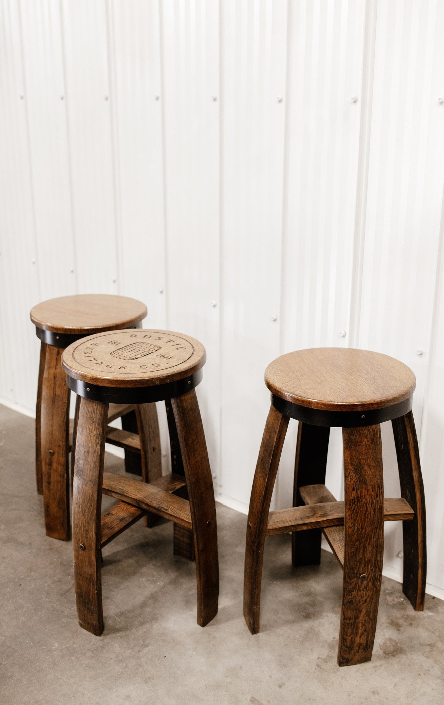 Rackhouse Bar Stool Wood Pub Stool Rustic Stool Authentic Barrel Stave ...