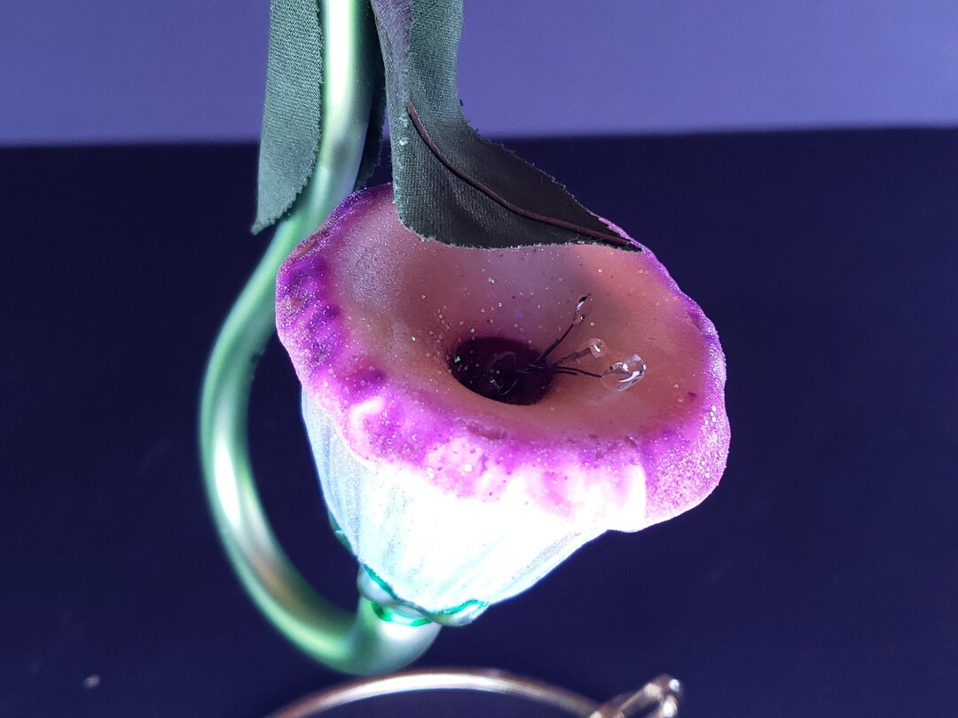 Christopher Radko "cockle Bell Flower" 1996 Rare Hand-painted Glass ...