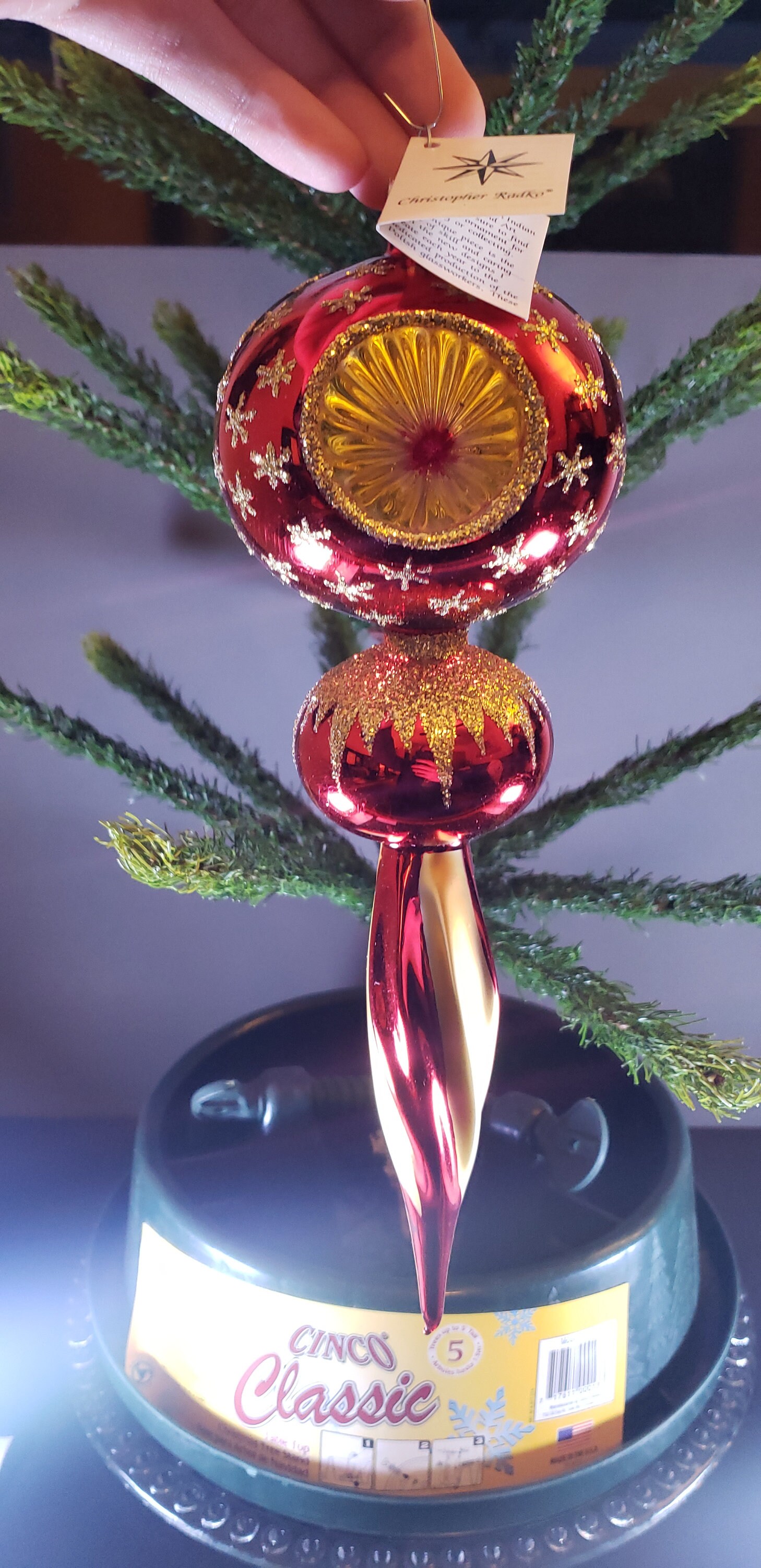 Christopher Radko "royal Scepter" 1992 Hand-painted Glass Ornament - Etsy