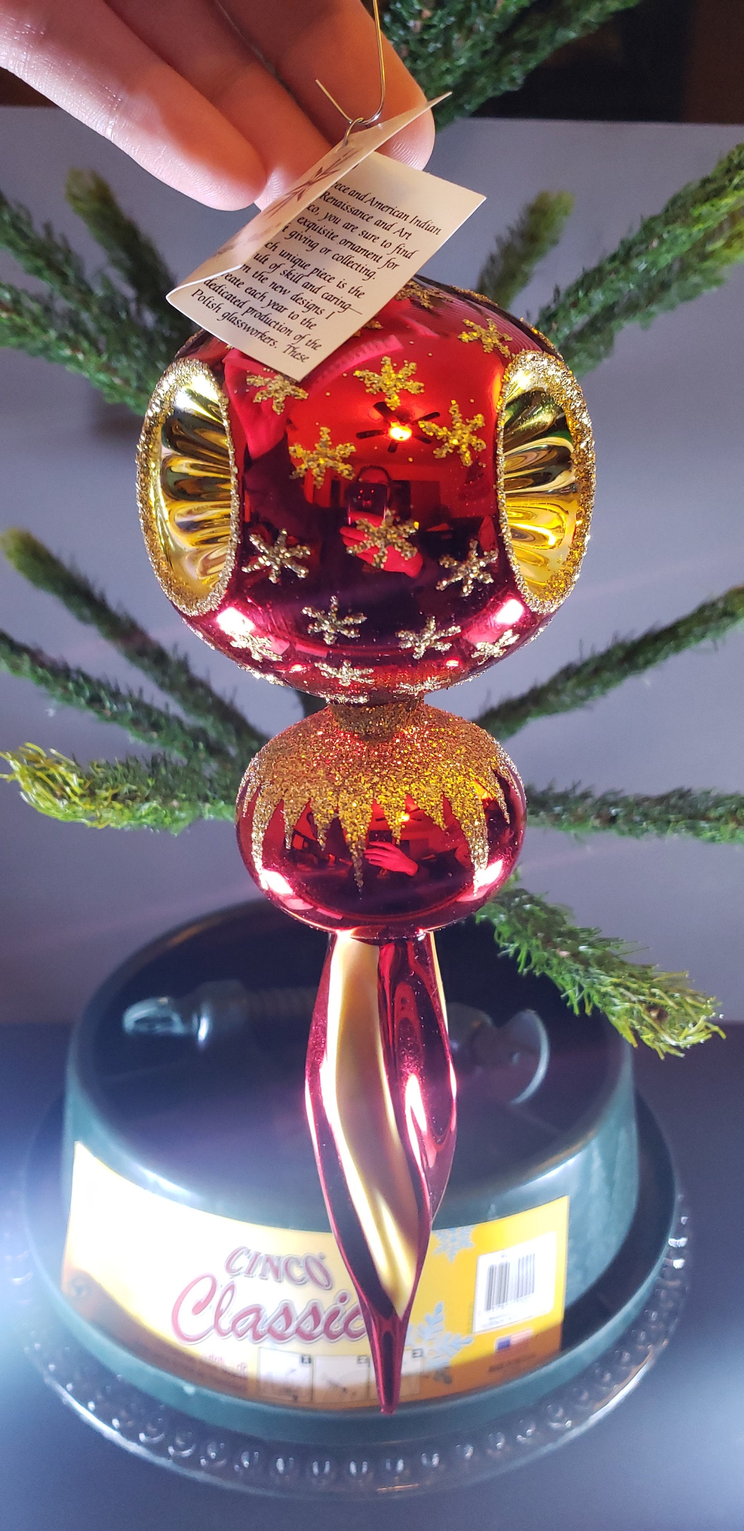 Christopher Radko "royal Scepter" 1992 Hand-painted Glass Ornament - Etsy