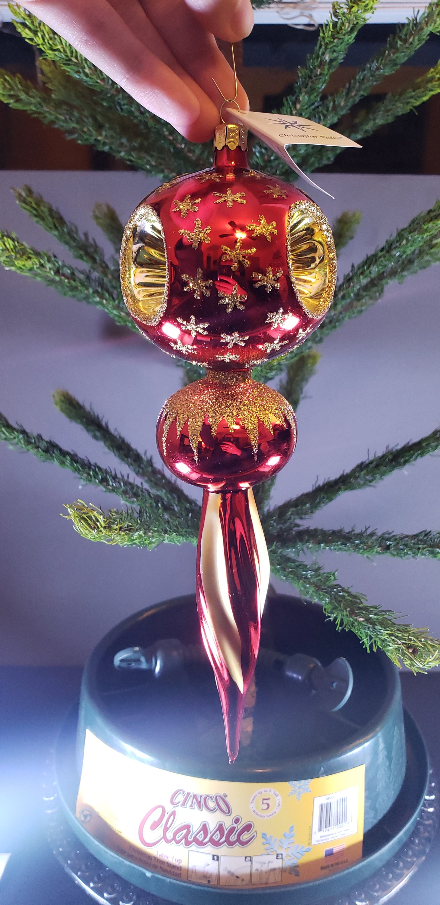 Christopher Radko "royal Scepter" 1992 Hand-painted Glass Ornament - Etsy