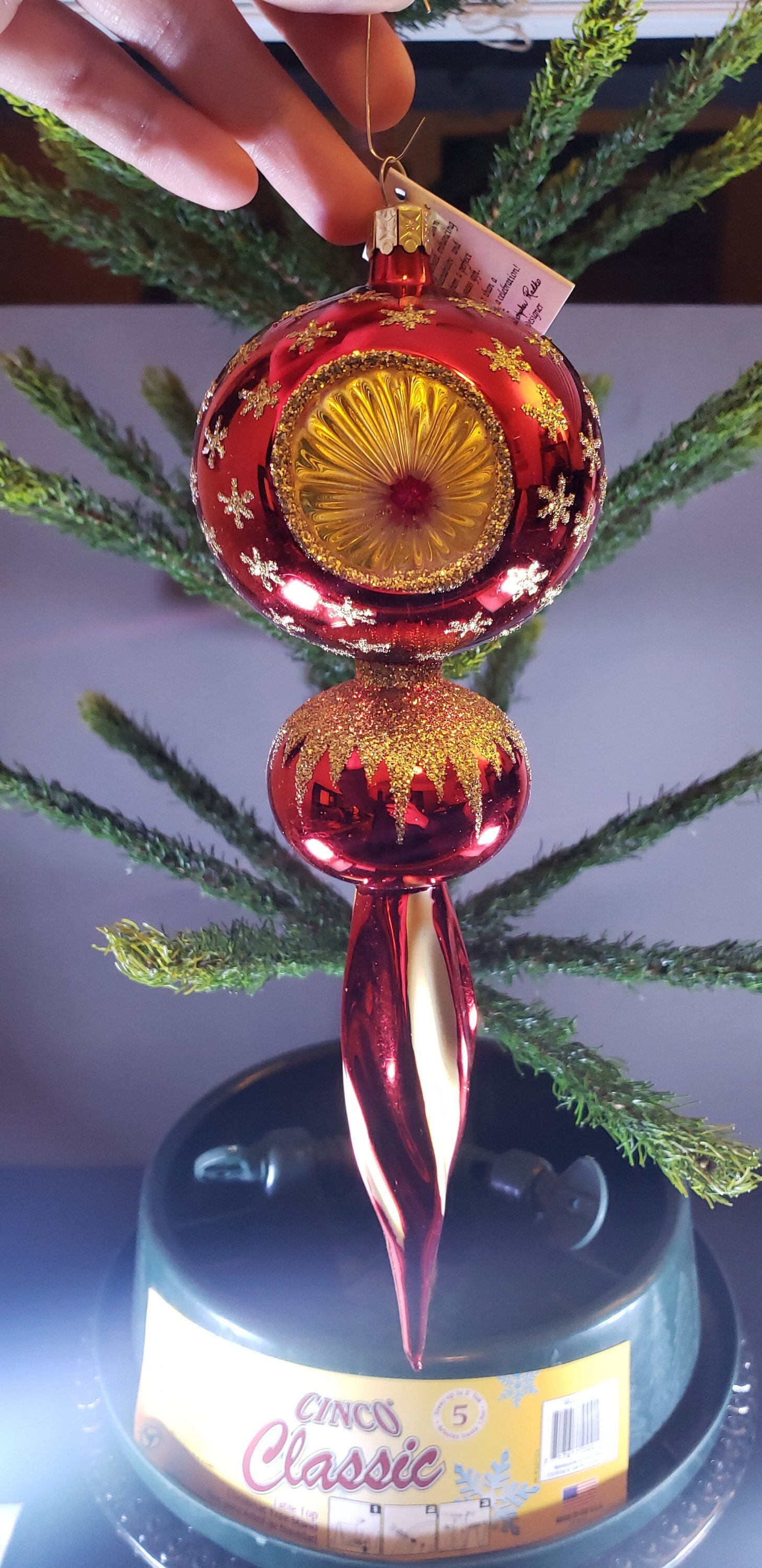 Christopher Radko "royal Scepter" 1992 Hand-painted Glass Ornament - Etsy