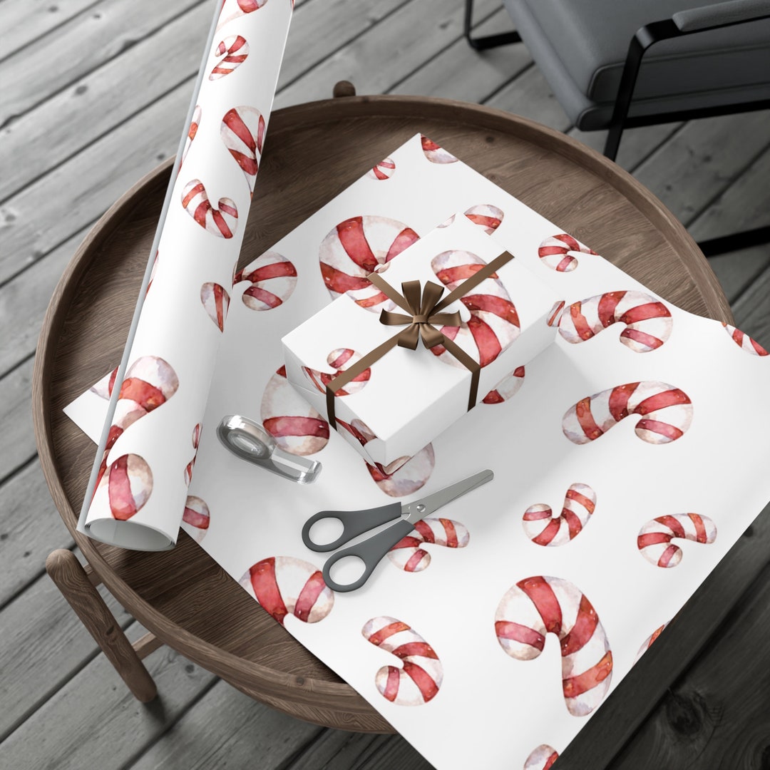 Candy Cane Wrapping Paper - Etsy
