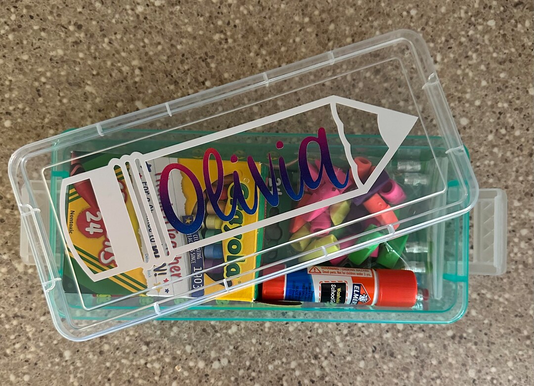Personalized Pencil Box, Plastic School Box, Plastic Pencil Box, Back ...
