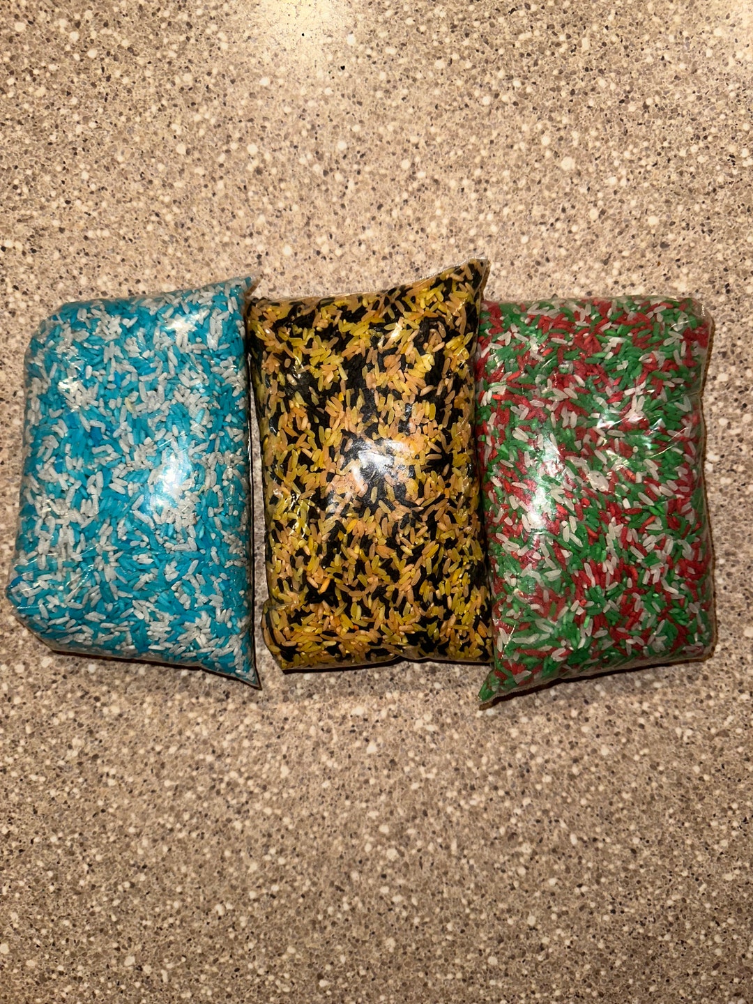 Multi-colored Rice, Mixed Color Rice, Sensory Play, Sensory Bin Filler ...
