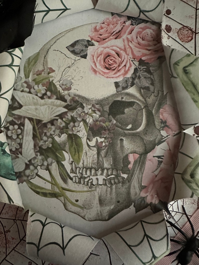 Halloween Busted Canvas, 8X10 Skull Busted Canvas, Custom Decorated ...