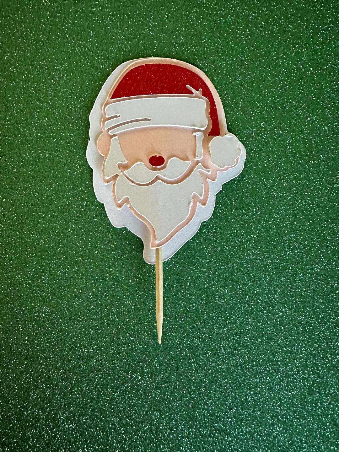 Santa Cupcake Toppers Santa Food Picks Christmas Baking - Etsy
