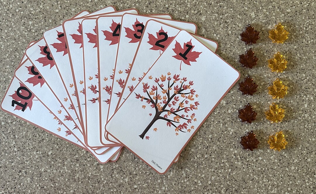 Fall Leaves Counting Mats, Fall, Counting, Count to 10 , Count to 20 ...