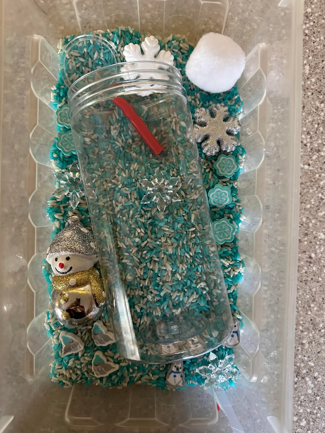 Winter I-spy Sensory Bottle, Party Favor, Sensory Regulation, Calming ...