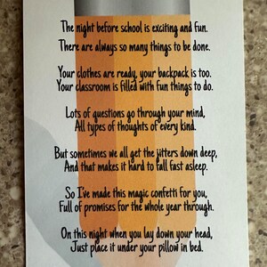 Ready Confetti Bags, Back to School, First Day of School, Goody Bags ...