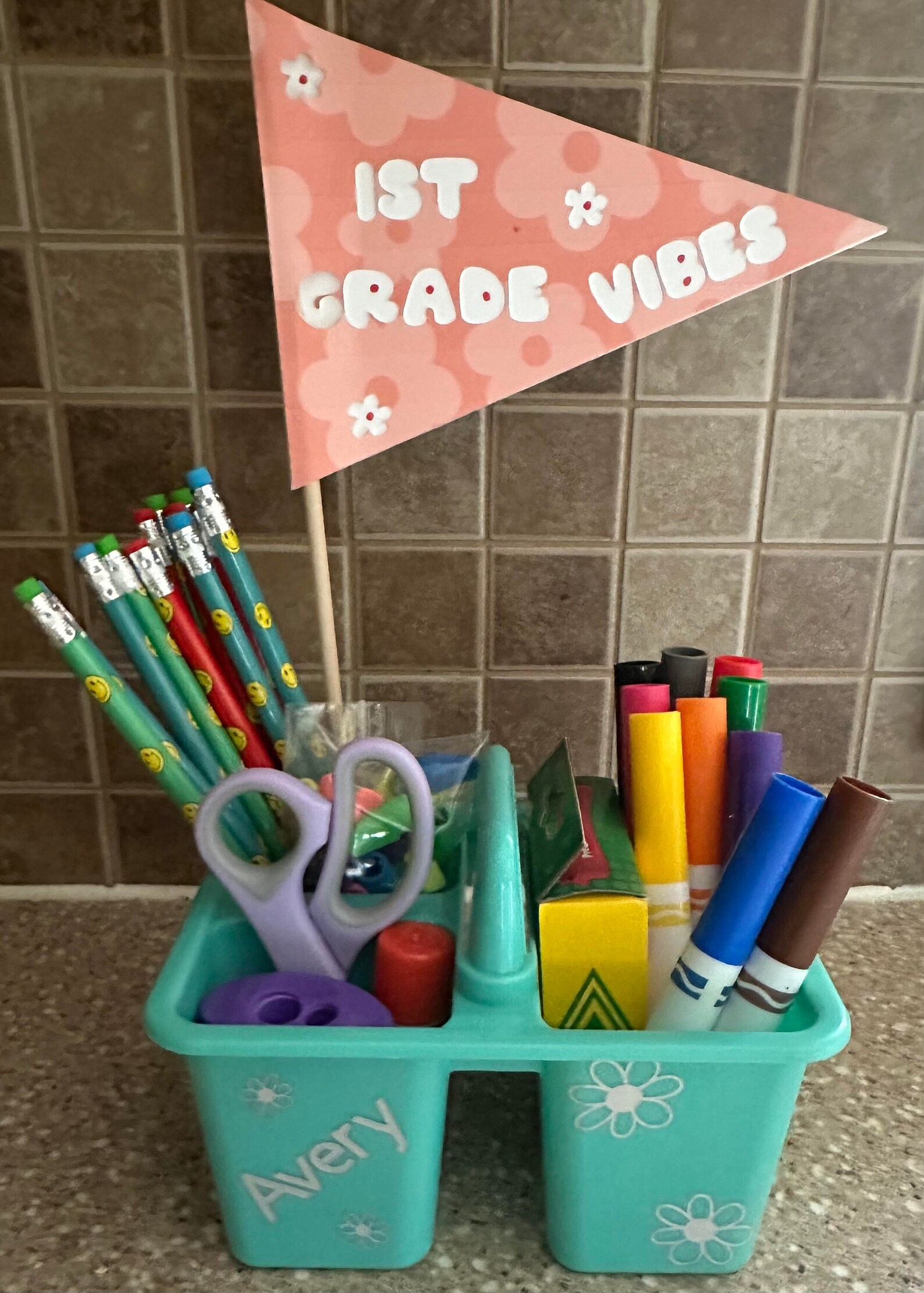 Personalized School Supply Bin, Back to School Supply Bin, Personalized ...