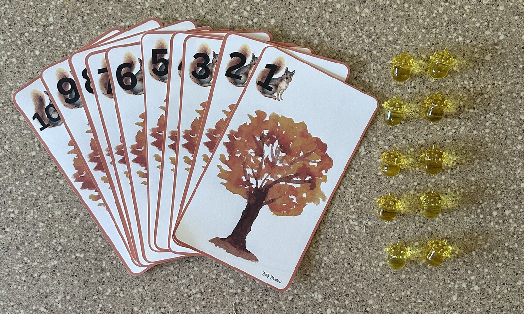 Acorn Counting Mats, Fall, Counting, Count to 10 , Count to 20 ...
