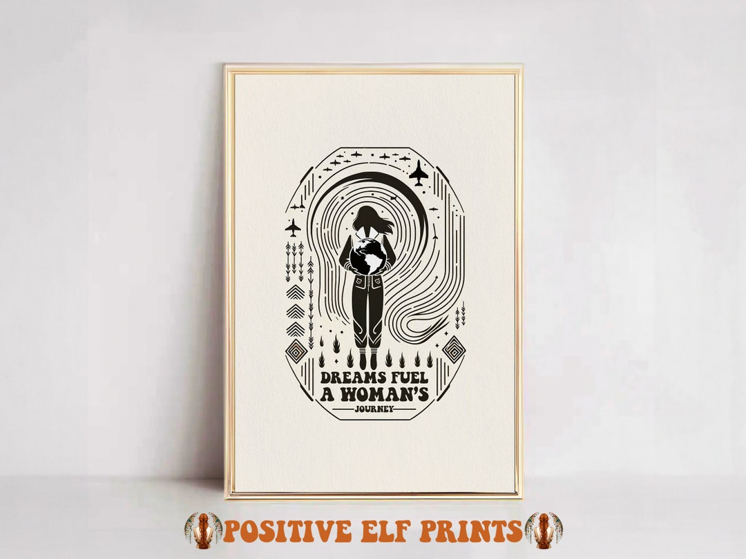 Empowered Women Art Print,boho Woman Wall Decor,eco Style Empowerment ...