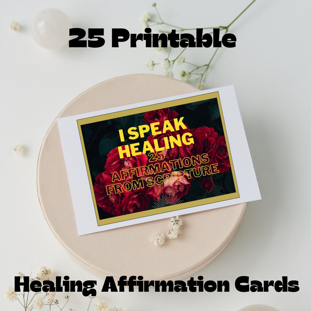 25 Healing Affirmation Cards - Empower Your Mind and Spirit | 2 Cover ...