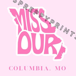 Preppy Pink Mizzou Prints - Etsy