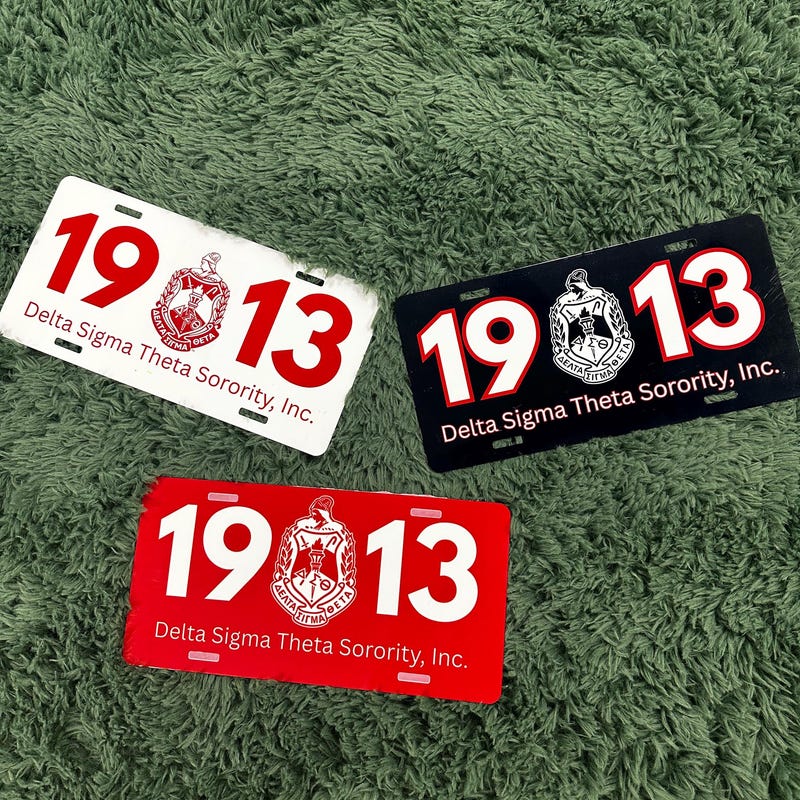 Delta Sigma Theta Sorority License Plate - Etsy