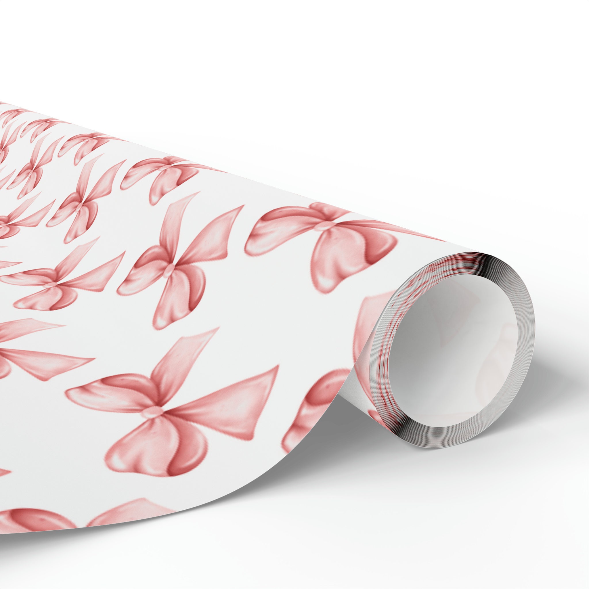 Pink Bow Wrapping Paper, Pink Christmas, Girly, Fun, Cute - Etsy